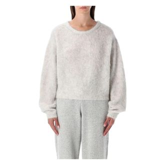 American Vintage Gem&uuml;tlicher Melange Strickpullover Aw25 - - Knitwear - Damen - Grau - M/L