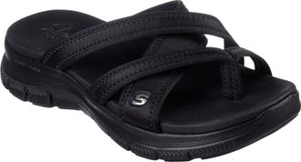 Skechers Damen Flex Appeal 4.0-Startup 3.0 Sportsandale, Schwarz/Schwarz, 39 EU