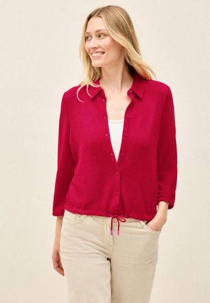 Cecil Cardigan aus elastischem Materialmix