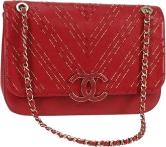 Chanel Sac bandouli&egrave;re vintage Pre-owned - Femme - Pre-owned - Rouge - Taille: ONE Size
