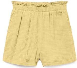 Vero Moda Vmnatali Hw WVN GA Noos Short pour Femme, Jaune pâle, L
