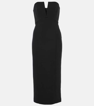Roland Mouret Robe midi bustier en soie mélangée