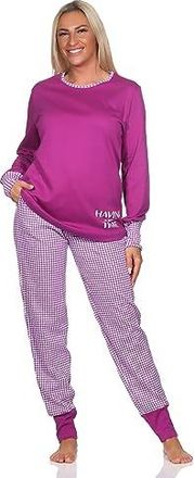 Normann Pyjama pour femme au look d&eacute;contract&eacute; en qualit&eacute; Interlock douillet, lilas, 56-58