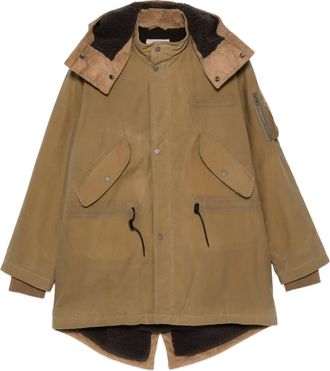 Baracuta parka à effet ciré - Marron