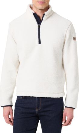 Napapijri Treser Half-Zip Kragen Fleece Cream, Wei&szlig;, XXXL