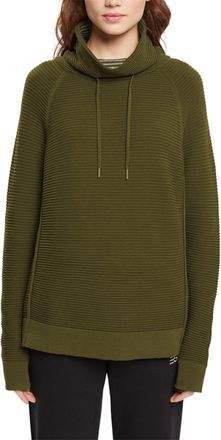 Esprit Damen 082CC1I329 Pullover, 350/KHAKI Green, XXS