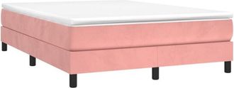 vidaXL Boxspringbettgestell Rosa 140x200 cm Samt vidaXL