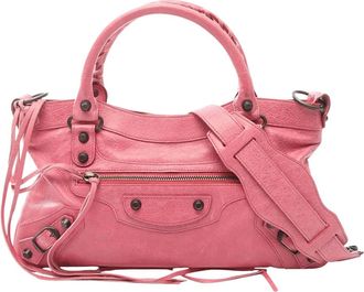 Balenciaga 2010-2025 Lambskin Motocross Giant 21 First Satchel handbag - Rosa