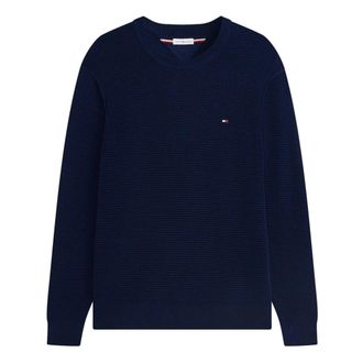 Tommy Hilfiger Seasonal Structure Crew Neck - - Knitwear - Herren - Blau - XL