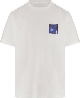 Casablanca Homme, Tops, Blanc, Taille: L T-shirt en coton imprim&eacute;