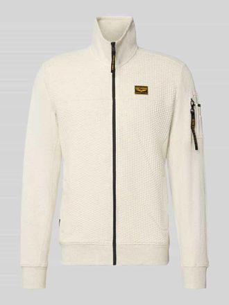 PME Legend Sweatjacke mit Stehkragen und Label-Patch
