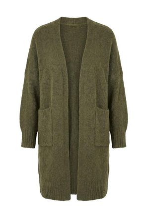 Ulla Popken Strickjacke Long-Strickjacke kuschelweich offene Form Langarm