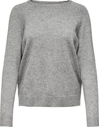 Only Pull en Maille ONLLESLY Pull en Maille Medium Grey Melange XS Medium Grey Melange XS
