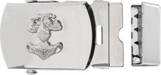 Generic Boucle de Ceinture ABC Argentée Arme Blindée Cavalerie pour Pantalon