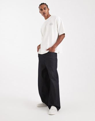 Asos Circular Design Collection - Jean baggy oversize en denim épais - Indigo-Bleu