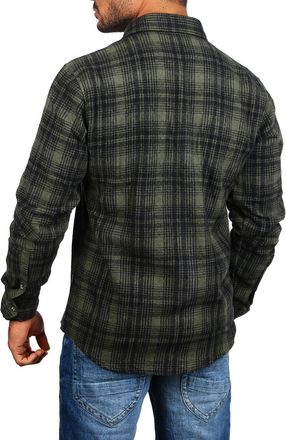 Carisma Herren warmes Flanell Holzfäller Karo Hemd Dicke weiche Qualität Regular fit kariert 8615, Grösse:3XL, Farbe:Khaki (8517)