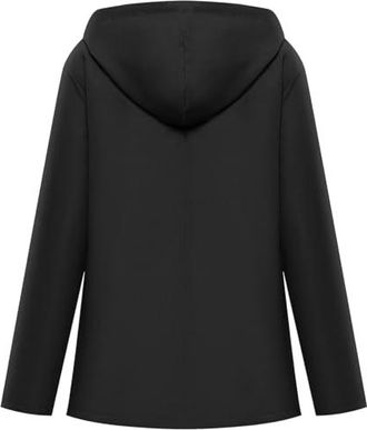 Generic 2026 Veste softshell pour femme - Veste de ski et de snowboard avec capuche amovible - Doublure polaire, Noir, XXL