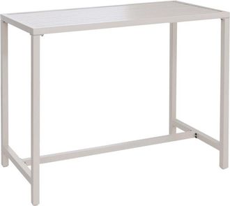 Hhg [NEUWERTIG] Stehtisch HHG-294, Gartentisch Bartisch Tisch, Outdoor Metall 105x130x65cm creme