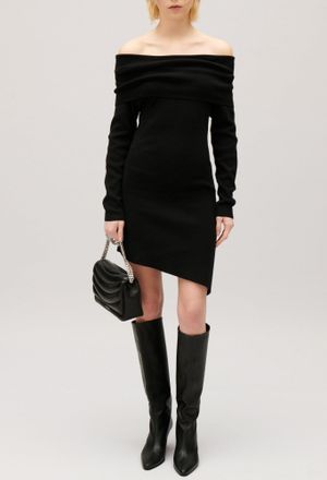 Claudie Pierlot Robe asym&eacute;trique maille