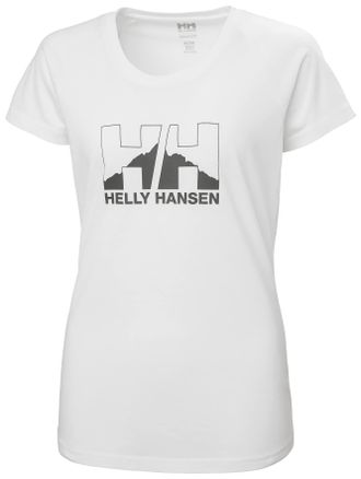 Helly Hansen Damen W Nord Graphic Drop T-Shirt, Wei&szlig;, XL