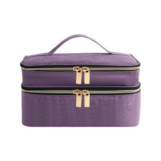 Generic 1 St&uuml;ck doppellagige N&auml;hwerkzeug-Aufbewahrungstasche, eine tragbare Zubeh&ouml;rtasche for den Au&szlig;enbereich(Purple)