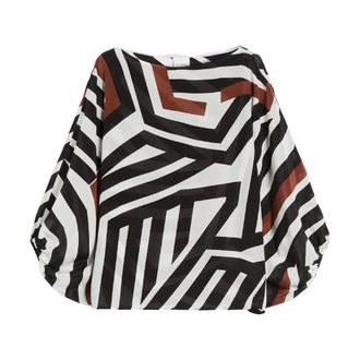 Max Mara Camino Printed Silk Blouse - Femme - Blouses et Chemises - Multicolore - Taille: 38/40 FR