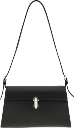 Savette Femme, Sacs, Noir, Taille: ONE Size Sac &agrave; Bandouli&egrave;re G&eacute;om&eacute;trique avec Fermeture Magn&eacute;tique