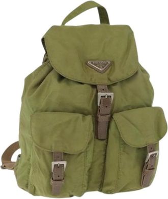 Prada unisex, Pre-owned, Vert, Taille: ONE Size Sac &agrave; dos en nylon Pre-owned
