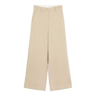 Max Mara Pantalon large - Femme - Pantalons - Beige - Taille: 34 FR