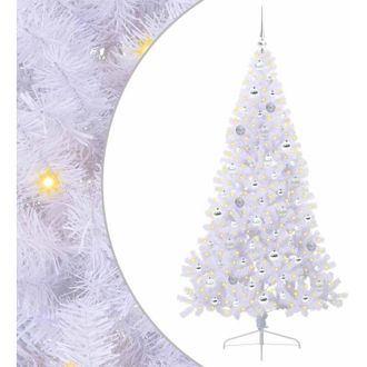 vidaXL K&uuml;nstlicher Weihnachtsbaum Wei&szlig; 180 cm PVC und Stahl vidaXL