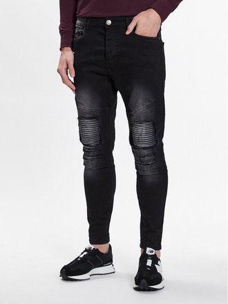 Brave Soul Jeans MJN-BIKERCHARC Schwarz Skinny Fit