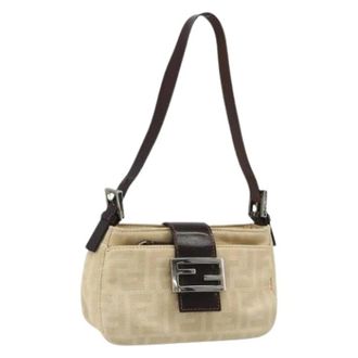 Fendi Pre-owned Vintage Zucca Canvas Schultertasche - - Pre-owned - Damen - Beige - ONE SIZE