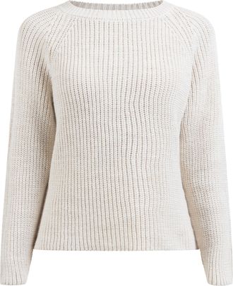 Faina Strickpullover Damen Wollwei&szlig;