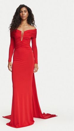 Elisabetta Franchi Abendkleid AB-R26-67E2-V960 Rot Slim Fit