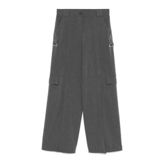 Pinko Flie&szlig;ende Cargohose mit weitem Bein - - Trousers - Damen - Grau - L