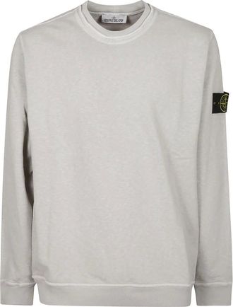 Stone Island Homme, Sweatshirts et sweats &agrave; capuche, Gris, Taille: L Logo SweaT-shirt