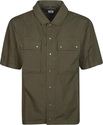 C.P. Company C.p. Company, Homme, Chemises, Vert, Taille: S Giacca Camicia Manica Corta
