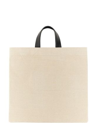 Jil Sander Cotton-Linen Blend Tote Bag - Beige