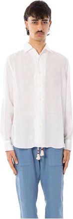 MC2 Saint Barth Homme, Chemises, Blanc, Taille: M Raphael Linen Shirt