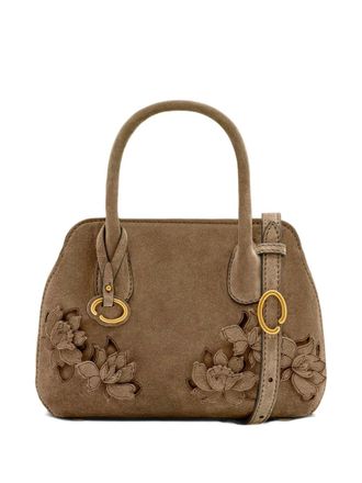 Oscar De La Renta sac cabas The Mini Ivy en daim - Marron