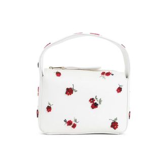 Khaite Shopper & Totes - Structured Handbag With Floral Embroidery And Gold - Gr. unisize - in Wei&szlig; - f&uuml;r Damen
