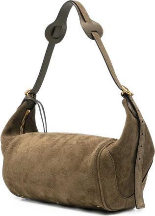 Chlo&eacute; Marcie Grained Leather Shoulder Bag - Beige