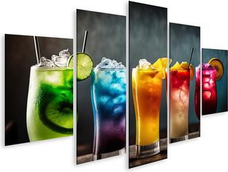 Islandburner Bild auf Leinwand Cocktails Frische Tropische Saft Getränke Bilder Wandbilder Poster
