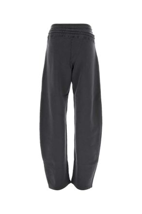 The Attico Womens Dark Grey Cotton Joggers Exterior: Pantaloni Trousers