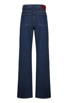 Gucci Mens Wide-Leg Jeans Denim Cotton Regular & Straight-Leg