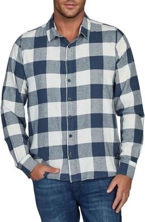 Riverso Riverso Chemise en flanelle &agrave; carreaux pour homme &agrave; manches longues coupe droite RIVArne 100% coton gris, marron, jaune, rouge, vert taille S, M, L, X