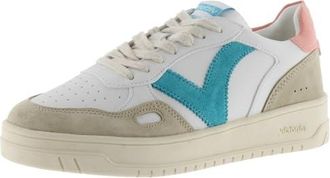 Victoria Basket Basse Unisexe Se&uacute;l Effet Cuir & Pi&egrave;ces Color&eacute;es & en Cro&ucirc;te De Cuir en Contraste 1257101 pour Adulte Melocoton 36