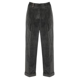 PESERICO Cordhose mit weitem Bein - - Trousers - Damen - Grau - S