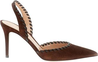 Gianvito Rossi Femme, Chaussures, Brun, Taille: 37 1/2 EU Slingback Mule avec Talon Aiguille de 85 mm