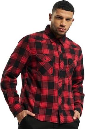 Brandit Check Shirt Long Sleeve, Farbe: red/black, Größe: 7XL
